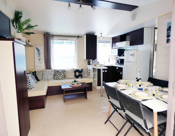 Mobil Home Familial Climatisé Proche Océan Et Lac - Lacanau