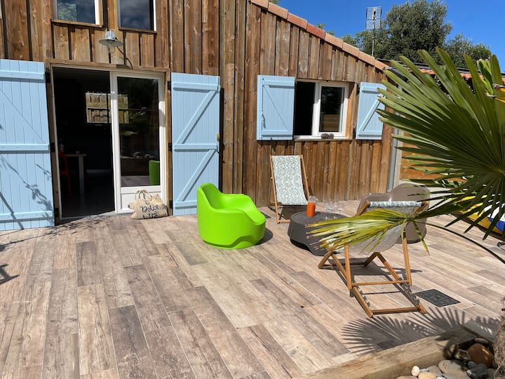 Maison Bois Cosy Face Au Lac - Hourtin