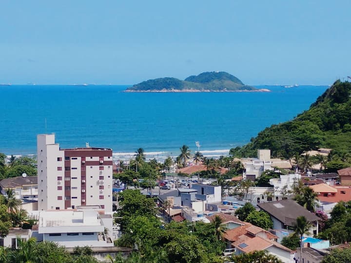 Praia Do Tombo/guaiúba Com Piscina E Vista Mar! - Guarujá