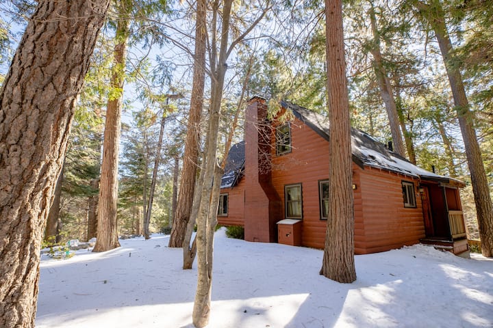 The Fox Tale, A Red Log Cabin In The Woods - San Bernardino, CA