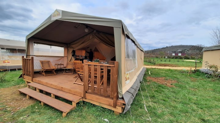 Tente Safari Lodge 40m2/4pers - Collonges-la-Rouge