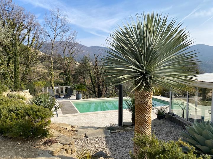 Bienvenue Avec Vue Imprenable Au Clos Des Cannes - Nyons