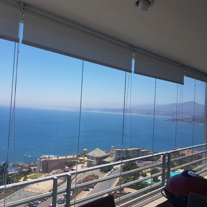 Depto De Lujo Con Vista Panorámica Al Mar - Concón