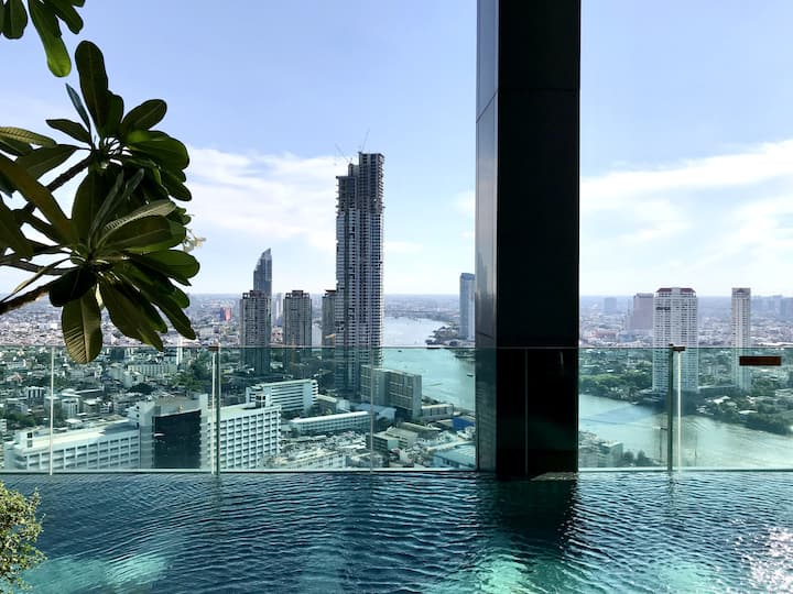 Luxury River View 1br Sathorn/roof Top Pool - Bangkok