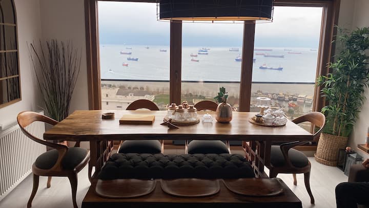Deniz Ve Adalar Manzaralı Lüks Eşyalı Daire - Adalar