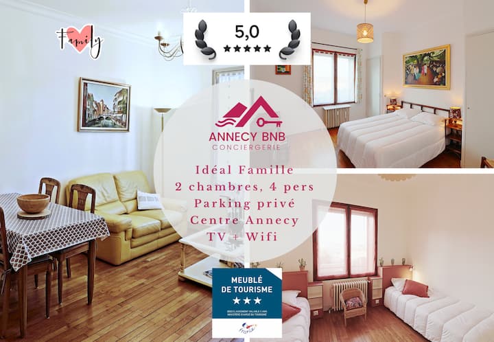 Le Family Lodge: 2 Chambres 4 Personnes, Classé 3* - 안시