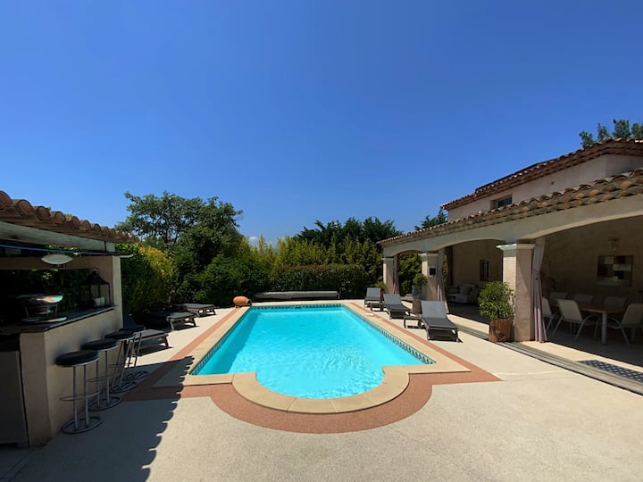 Villa 140m²+60m²+50m² Climatisée Piscine & Fitness - Montauroux