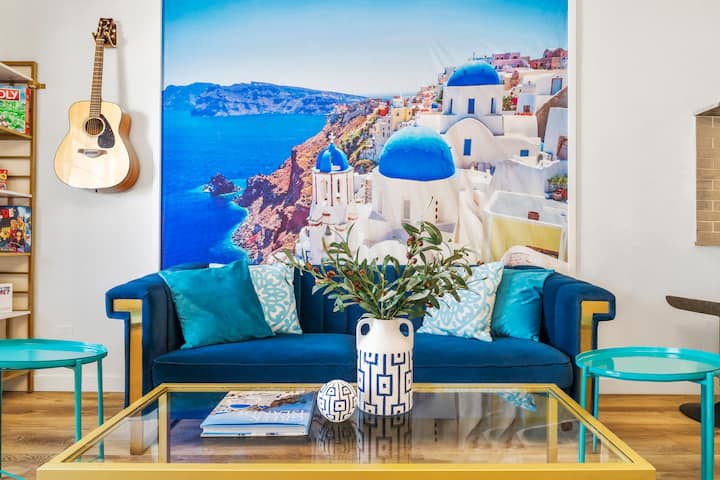 Santorini Inspired | Firepit | Grill I Yoga - Austin