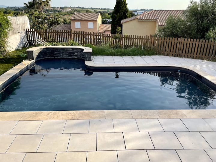 Maison Familiale Avec Piscine - 貝濟耶