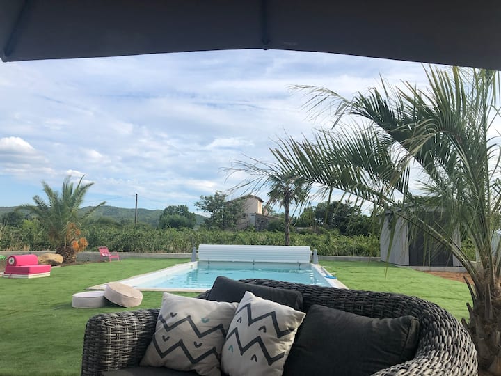 Villa Piscine Chauffée+pétanque+ Proche Pharmacie - Ardèche