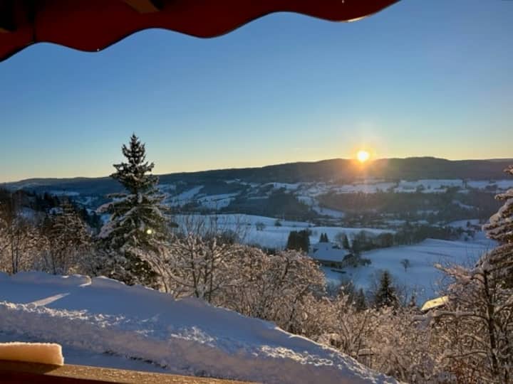 Chalet Bois Avec Vue Imprenable "La Bergerie" - Foncine-le-Haut