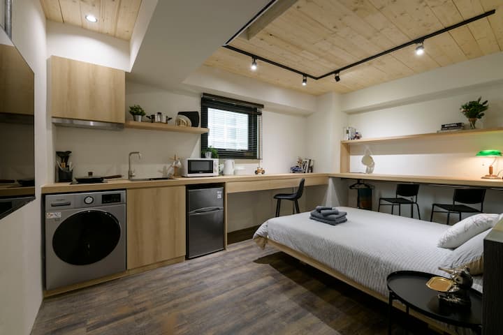 月租New 1 Min To Mrt大安站/電梯套房/大安森林公園/獨立洗脫烘/乾濕分離/廚區7-3 - Taiwan