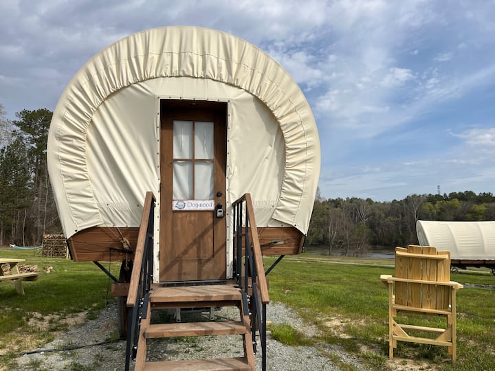 River-front Wagon Glamping- The Dogwood - Raven Rock State Park, Lillington