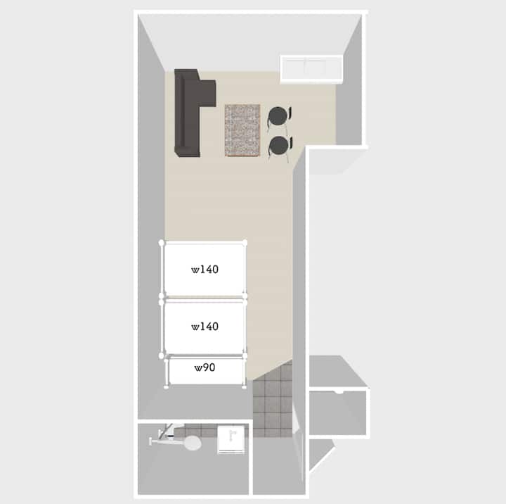 . Copo-hara.46/38sqm/2beds 4min To Ocat Jr Namba - Osaka