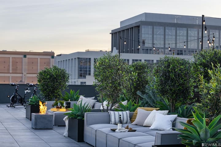 Private Roof Deck W/ Fire Pit & Dog Run | Nob Hill - San Francisco, CA