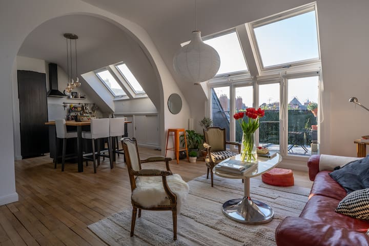 Appartement Central Calme Lumineux Avec Terrasse - Tours