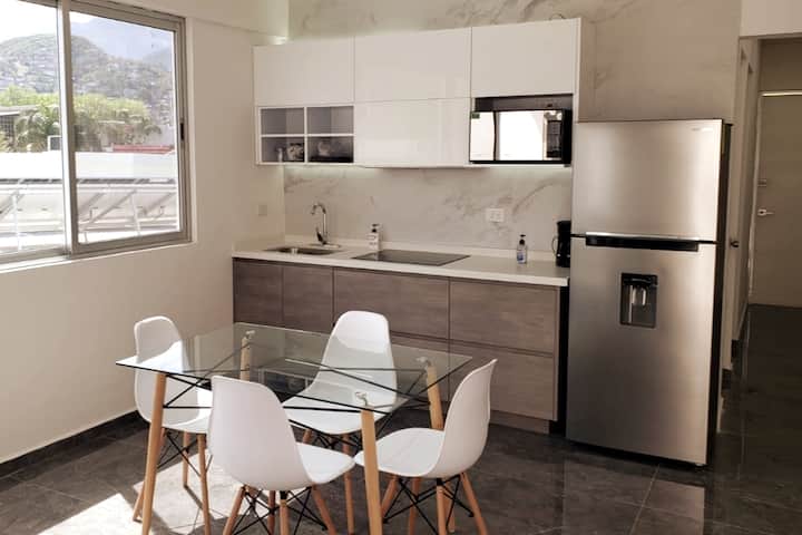 Moderna Suite Equipada En Distrito Tec C - Monterrey