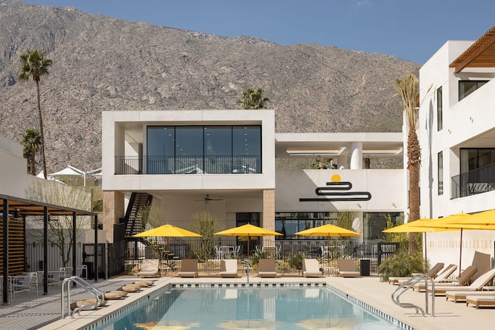 Downtown Group Getaway: 4 Bdrm Suite + Hotel Perks - Palm Springs, CA