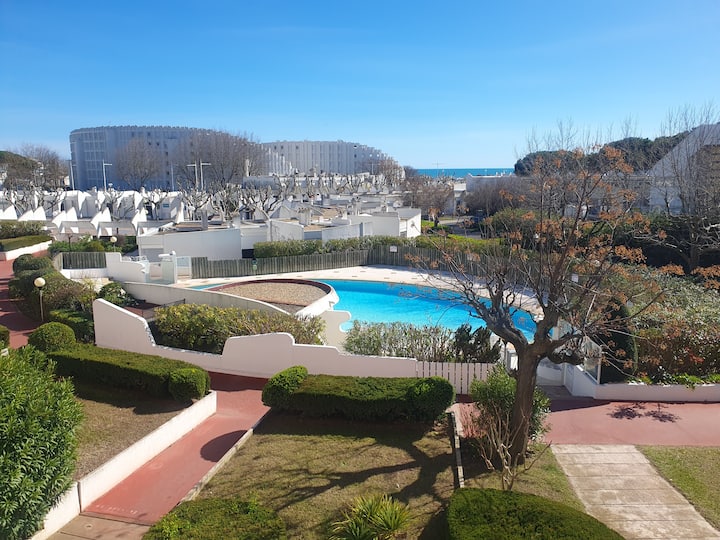 Studio 4p, Cosy Douillet 100m Mer Commerce Au Pied - La Grande-Motte