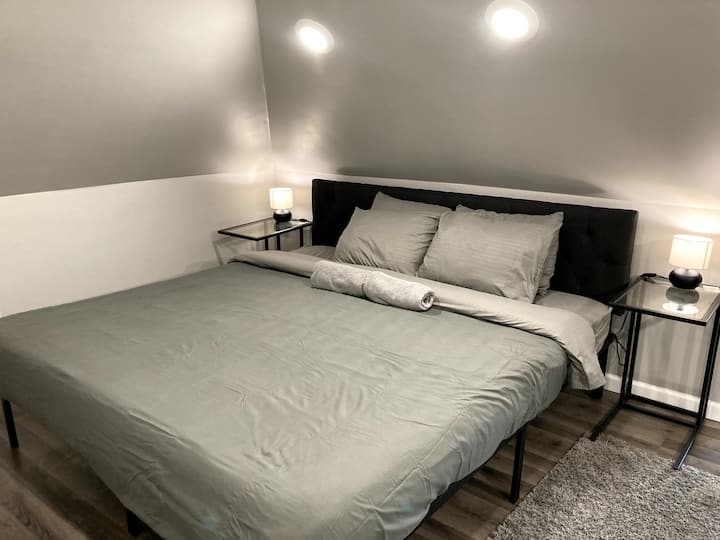 Cozy Modern 1 Br King Loft + Private Entrance - Detroit, MI