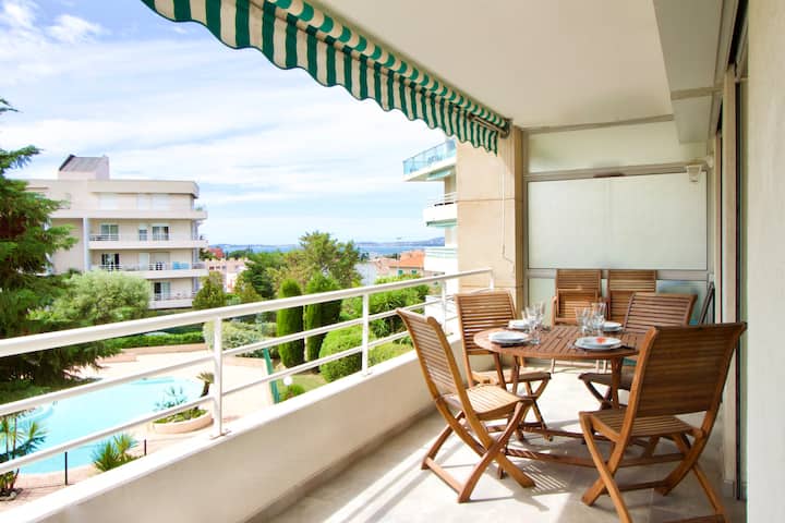 Terrasse, Piscine & Parking Sur La Côte D'azur - St-Laurent-du-Var