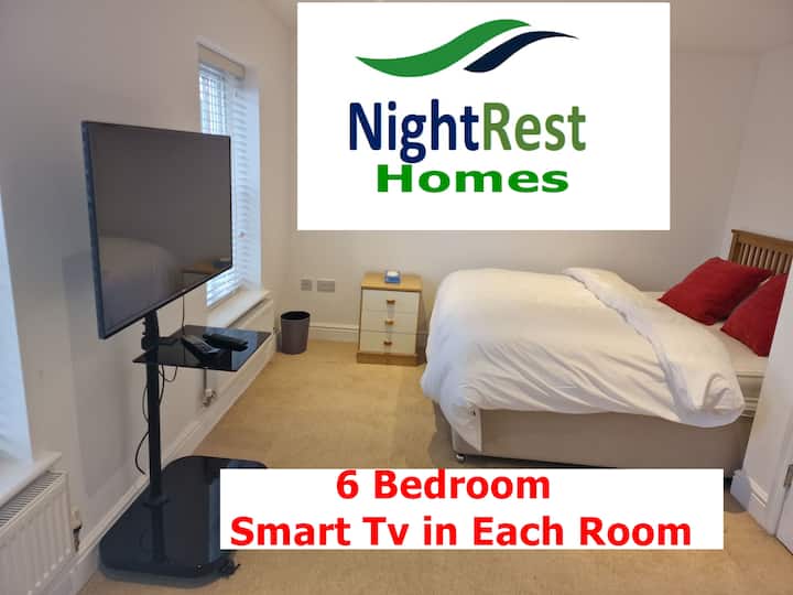 Nightrest Homes 6 Bedroom Short & Long Term Stay - Milton Keynes
