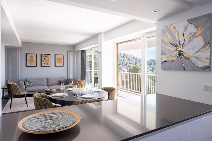 Cannes Panorama - Piscine, Vue Mer, Parking, Clim - Le Cannet