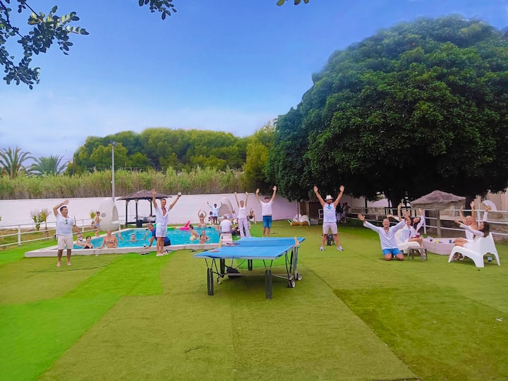 Villa Groupes 30 Personnes, 10 Minutes De La Plage - 亞利坎提