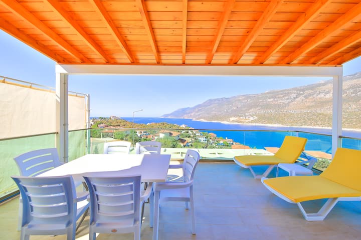 Villa James 2 ; Deniz Manzarası , Gün Batımı - Kaş