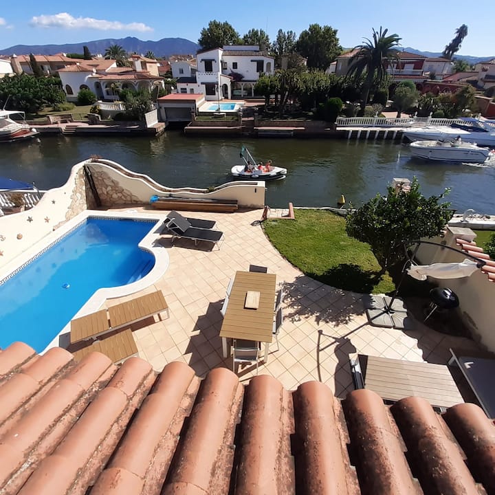 Haus A Hauptkanal M Pool  Garten - Empuriabrava
