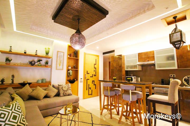Magnifique Apt Luxe Terrasse Plein Guéliz 2ch P010 - Marrakesh