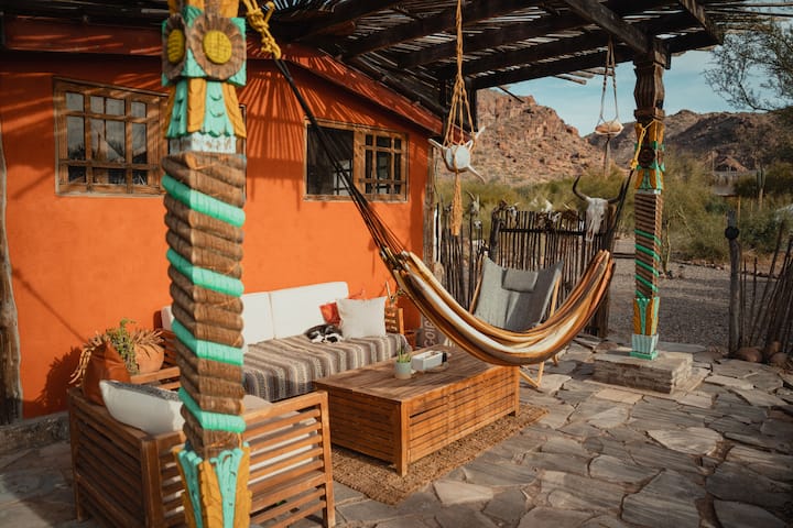 Casa del sol - Private room at Baja Glamping - Earth houses for Rent in ...