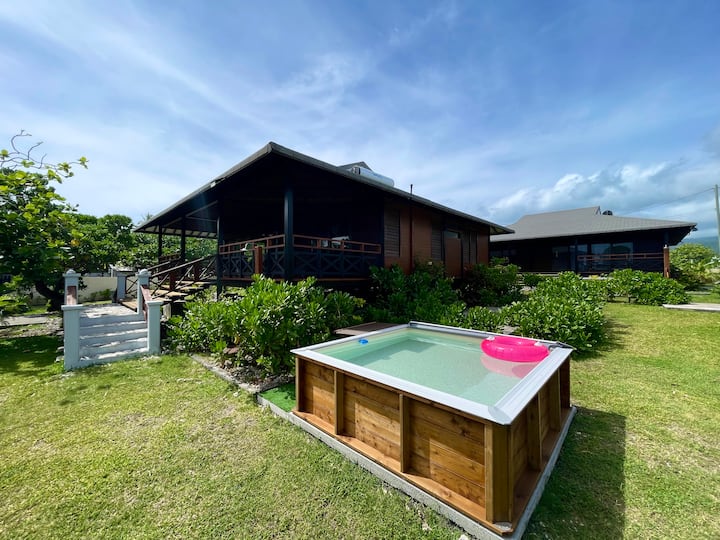 Bungalow N°2 Bord De Mer Au Motu Temae, Piscine - French Polynesia
