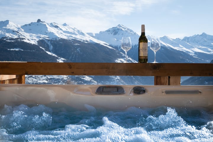 Luxury Walliser Bijou Maisonette Mit Jacuzzi - Nax