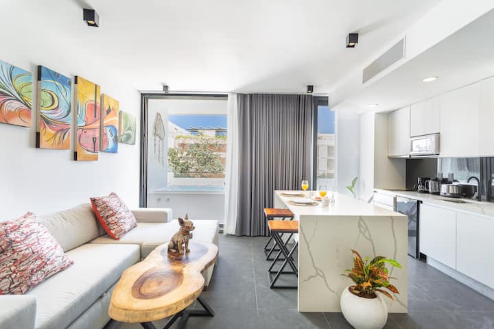 New! Cozy & Lovely Studio, Jacuzzi & Rooftop Pool - Tulum
