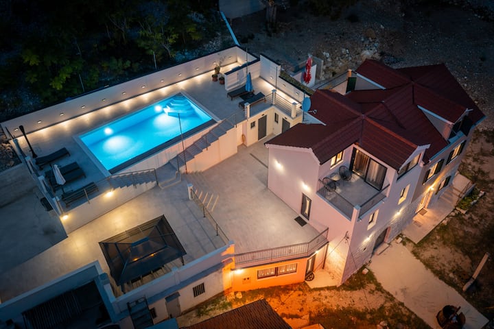 Xxl Villa Vista - Private Heated Pool - Omiš