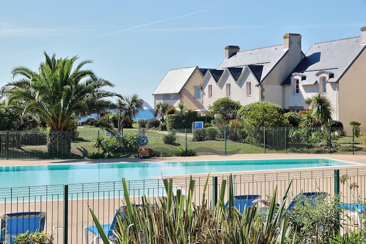 Localise -A06- Piscine, Plain-pied, Petite Vue Mer - Penmarch