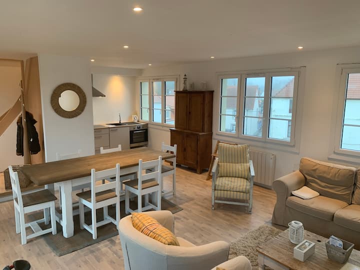 Duplex De Charme 7p, Vue Mer, 2 Min De La Plage - Plage de Wissant