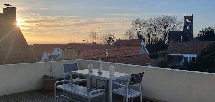 Duplex De Charme 7p, Vue Mer, 2 Min De La Plage - Wissant