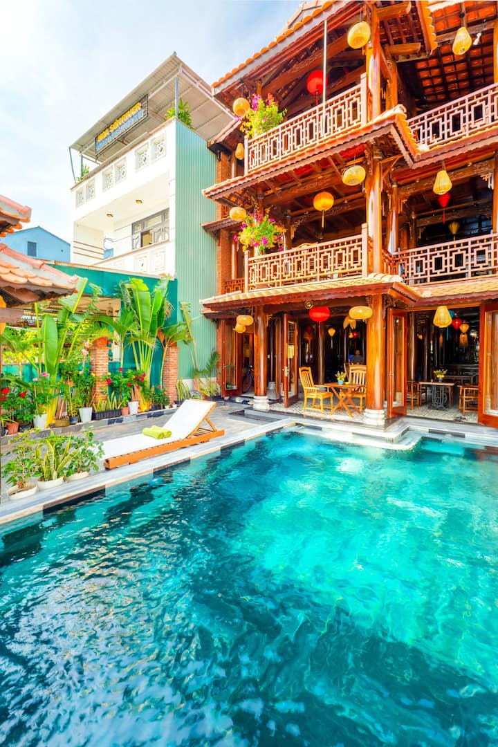 Eco Wooden 5bedroom Villa  Hồ Bơi Gần Biển An Bang - Hội An