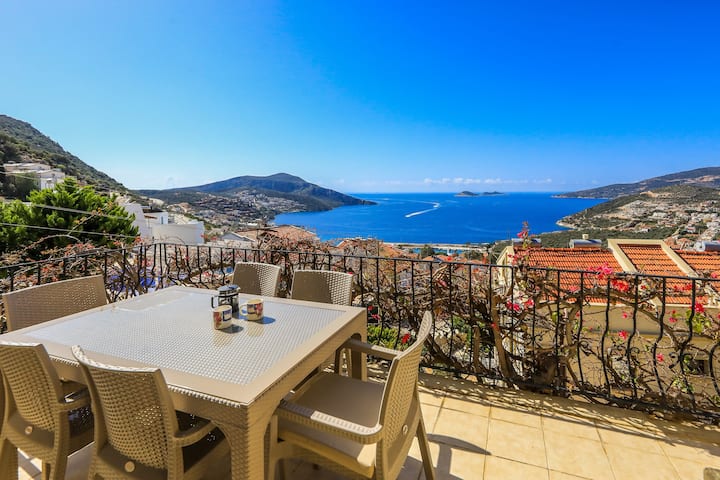 Best Sea View • Pool • Kalkan Center 6 Min Walk - Kalkan