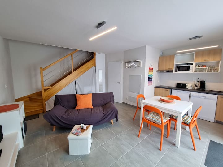 Cabane Couchée Sur Sable-duplex Cosy 10 Min Océan - Mimizan