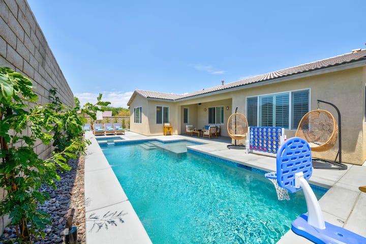 3br|sleeps8|saltwaterpool&spa|gameroomac|firepit - Indio, CA