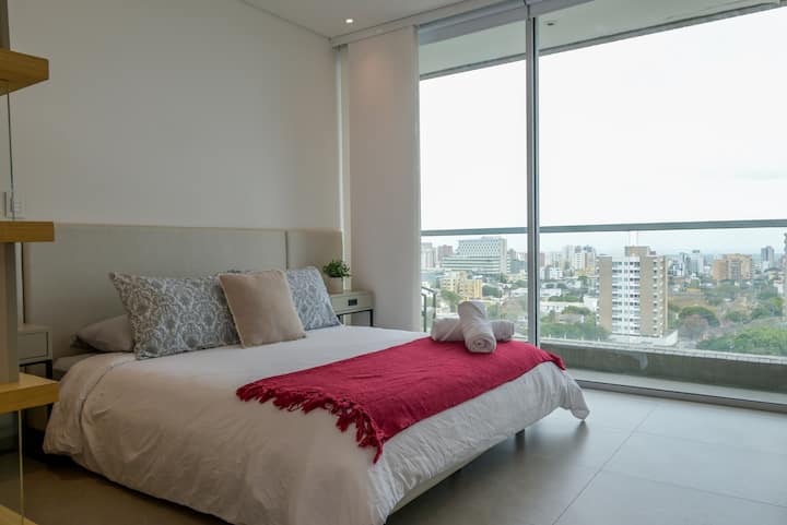 D1101- Modern Apt In Distrito 90 - Top Location - Barranquilla