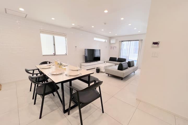 【最大12名】3ldk（100㎡）/ベッド6台/プール付/bbq/駐車2台ok/恩納7f - Nago