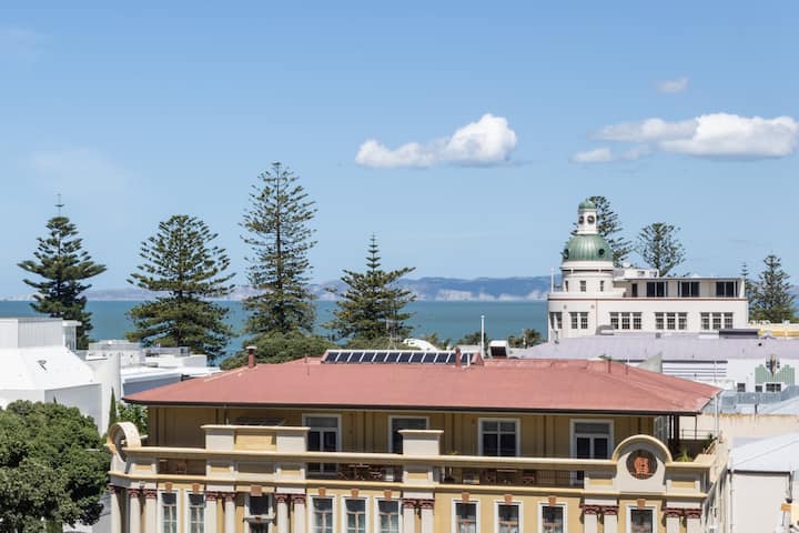 Spacious City Apartment-balcony, Sea View, Carpark - New Zealand