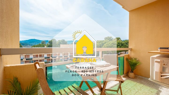 Cabana & Le Mimo Ensoleillé - Plage, Box, Terrasse - Île du Levant