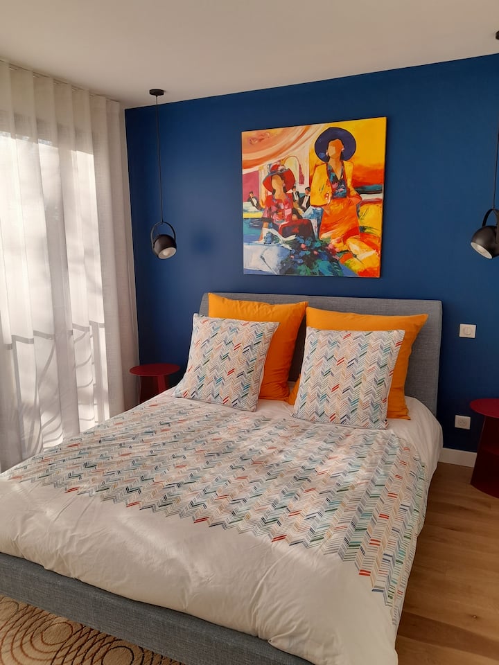 Chambre Bleue Vue Sur Jardin - Bouc-Bel-Air