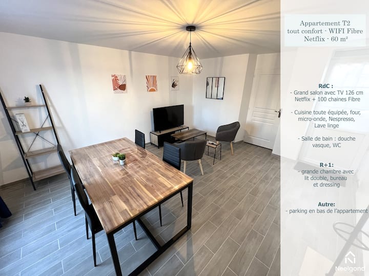178c - Duplex T2 Tout Confort - Wifi Netflix - Angoulême