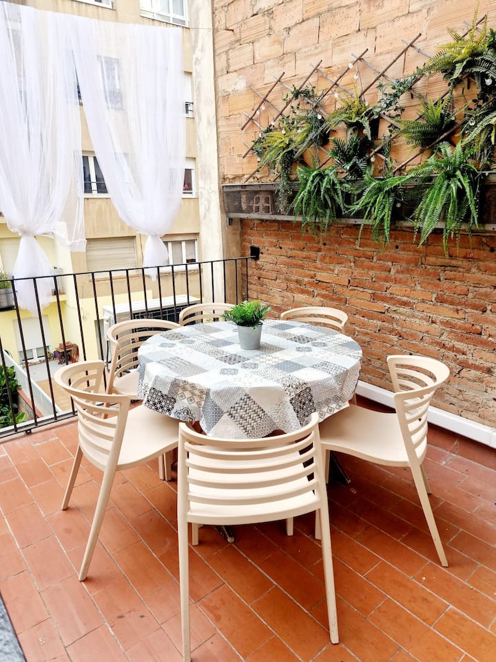 Gracia-apartments. Casa Vicens Gaudi. Terrasse - Barcelona
